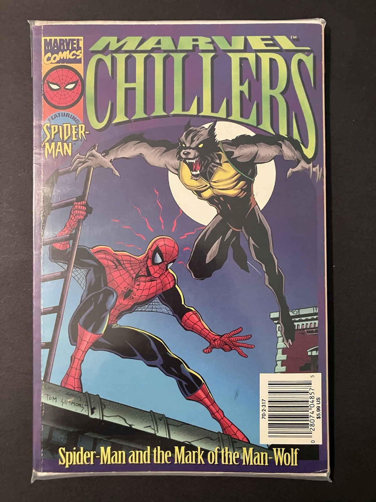 MARVEL CHILLERS SPIDER-MAN & THE MARK OF THE MAN-WOLF #1 (1996) POSTER ...