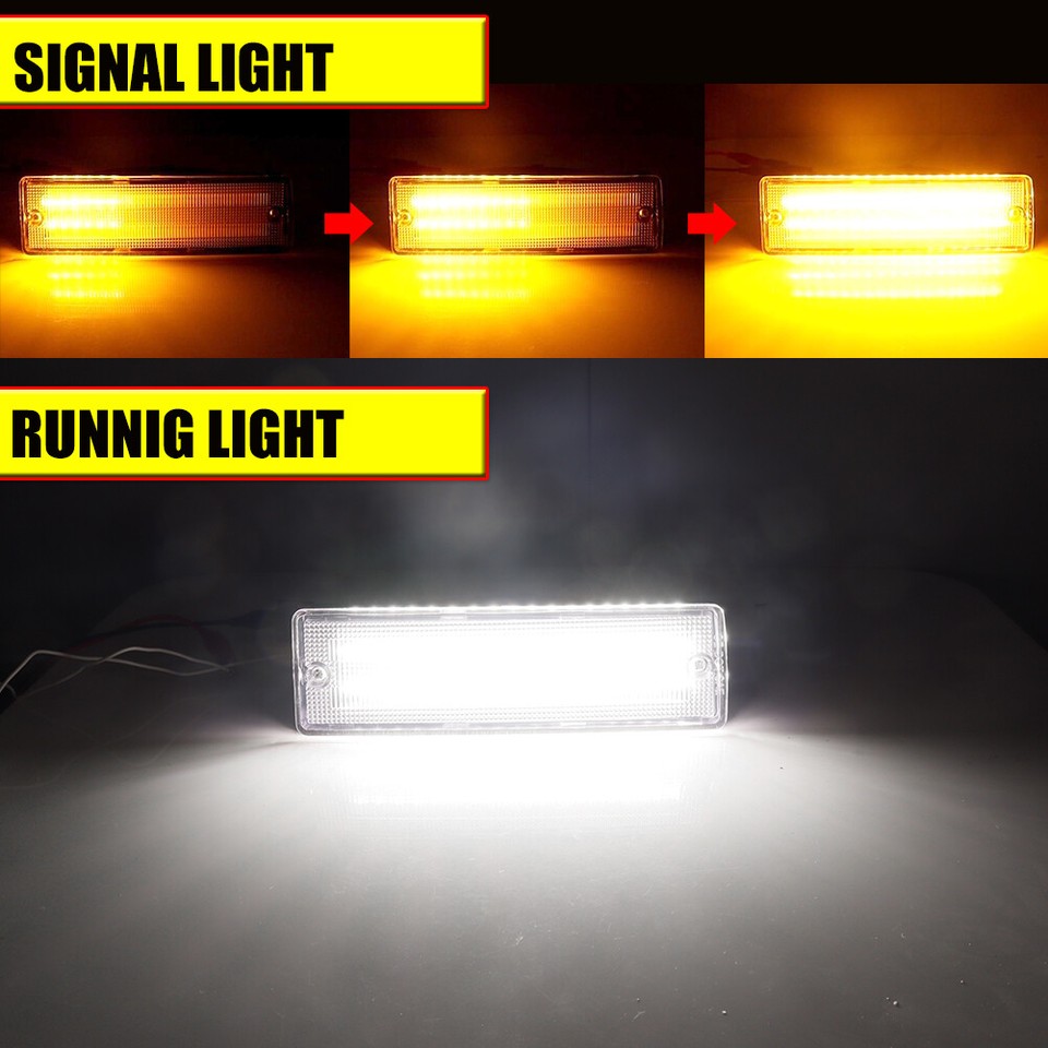 88-97 Nissan D21 Hardbody 88-95 Pathfinder Clear Switchback LED Signal ...