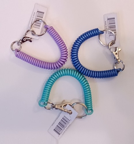 3 Color Spiral Retractable Spring Coil Key Chain Anti-Lost Stretch Cord ...