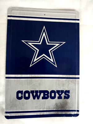 Dallas Cowboys Team Tin Sign NFL Authentic 8 X 12 Metal Sign Support ...