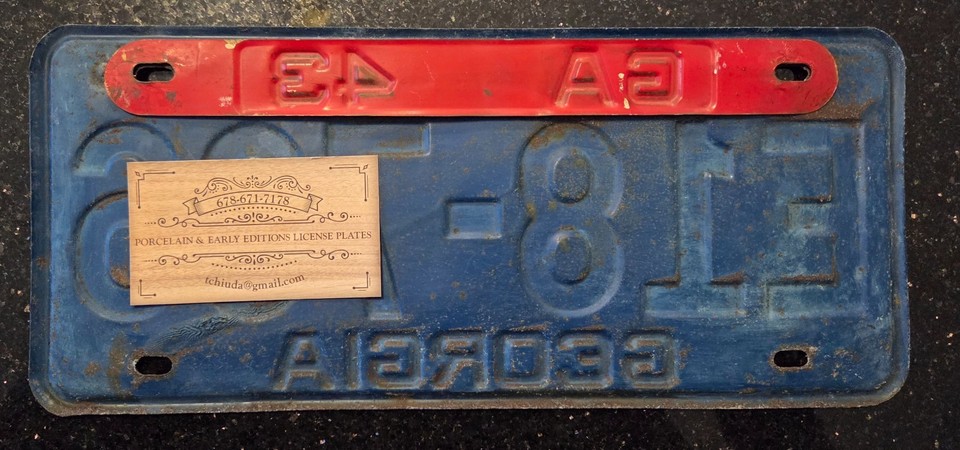 1942 Georgia License Plate with 1943 strip GA car tag vehicle ...