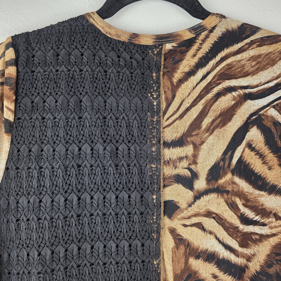 Calessa Tunic Top L Multicolor Patchwork Exotic Asymmetric Artsy Boho ...