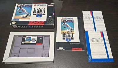 MLBPA Baseball Super Nintendo SNES CIB w/Posters Complete | eBay