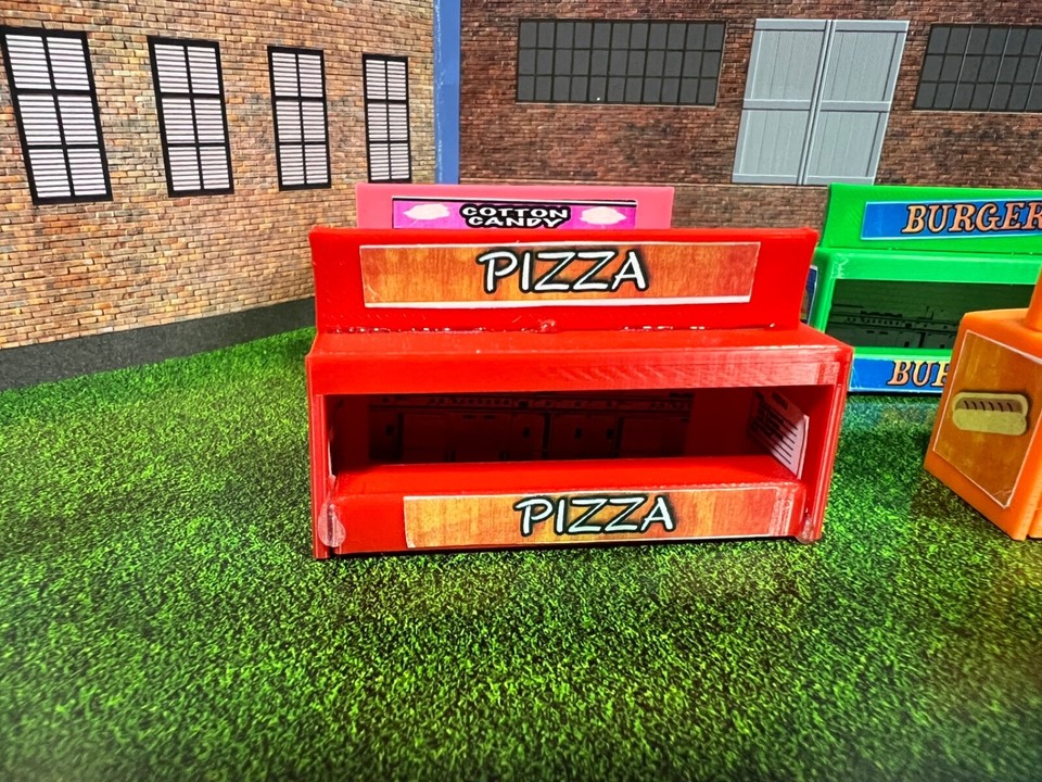 Model Train HO Scale Food Stands - Includes Six Snack Booths with ...