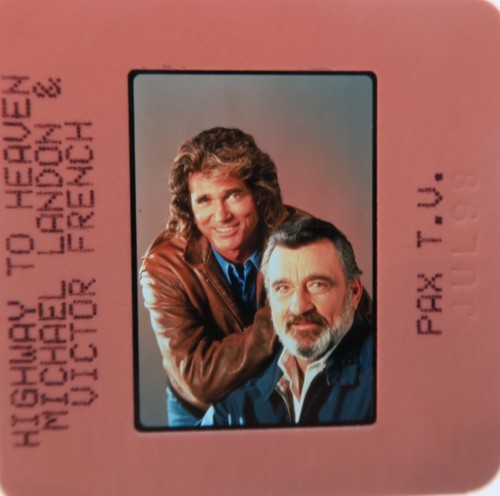HIGHWAY TO HEAVEN CAST Michael Landon VICTOR FRENCH James Troesh SLIDE ...