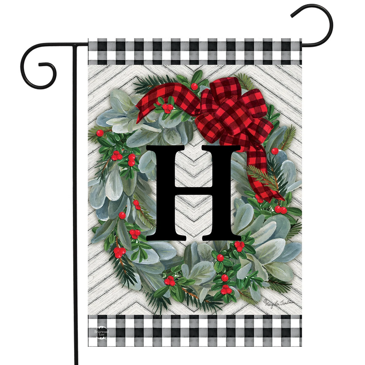 Monogram Garden Flags Letter H | Fasci Garden