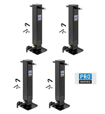 Pro Series 4x 12K Square Trailer Jack w/ Sidewind Handle Drop Leg ...