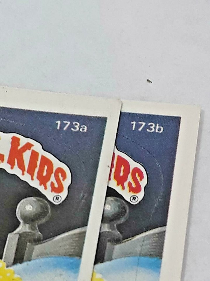 GARBAGE PAIL KIDS Series 5 173a MENACED DENNIS 173b WORMY SHERMY ...