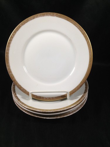 Set of 4 Austria Victoria Porcelain China Gold Band Bread Plates | eBay