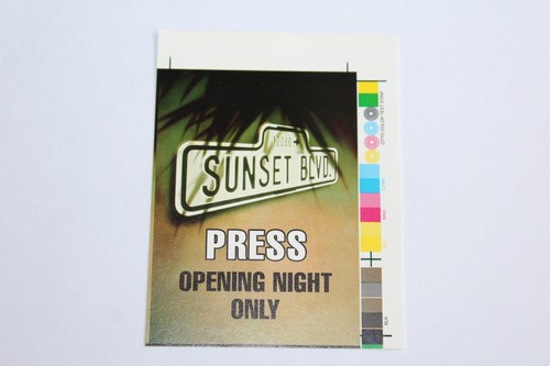 10066 Sunset Blvd - Backstage Pass -Opening Night pass - Free Postage ...