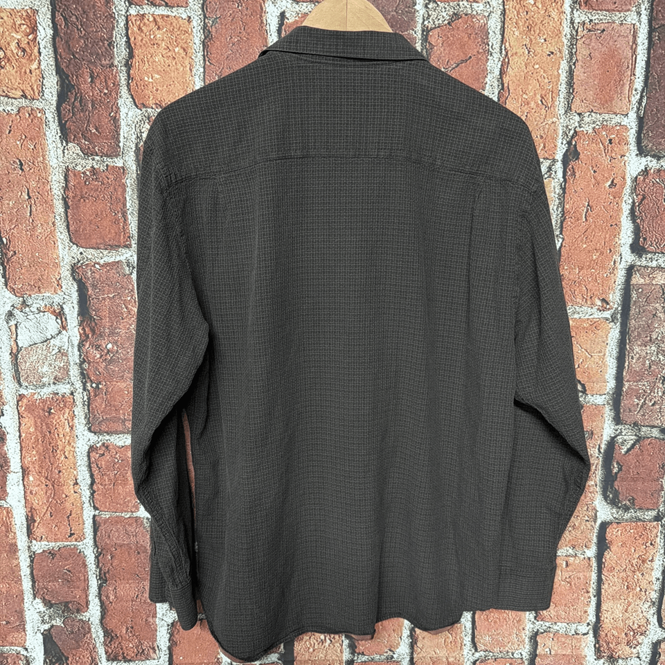 Tommy Bahama Long Sleeve Brown Cotton And Silk Blend XL Shirt | eBay