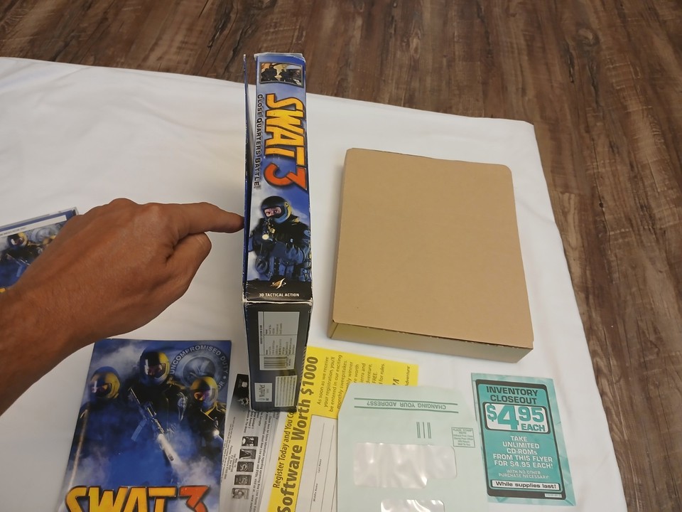 SWAT 3 Sierra Large Big Box Windows PC-CD-ROM Video Game 1999 Complete ...