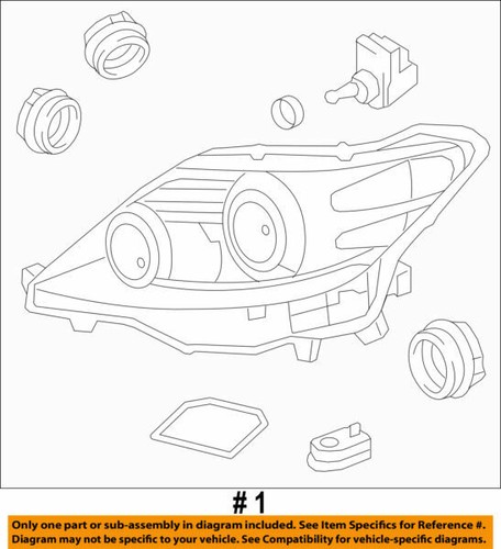 81145-50500 Toyota Unit assy, headlamp, rh 8114550500, New Genuine OEM ...