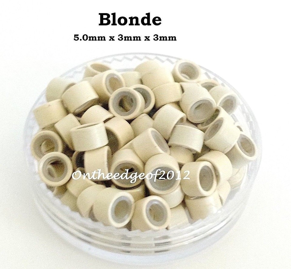 1000 Silicone MICRO Beads MICRO Rings Beads-Crimp Beads- Hair Extension ...
