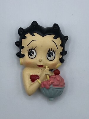 Vintage Betty Boop Pink Ice Cream Milkshake Plastic 3D Refrigerator ...