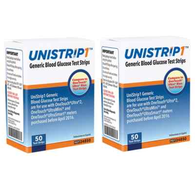 Unistrip Test Strips for Use with Onetouch Ultra Meters - 100 Count 11 ...
