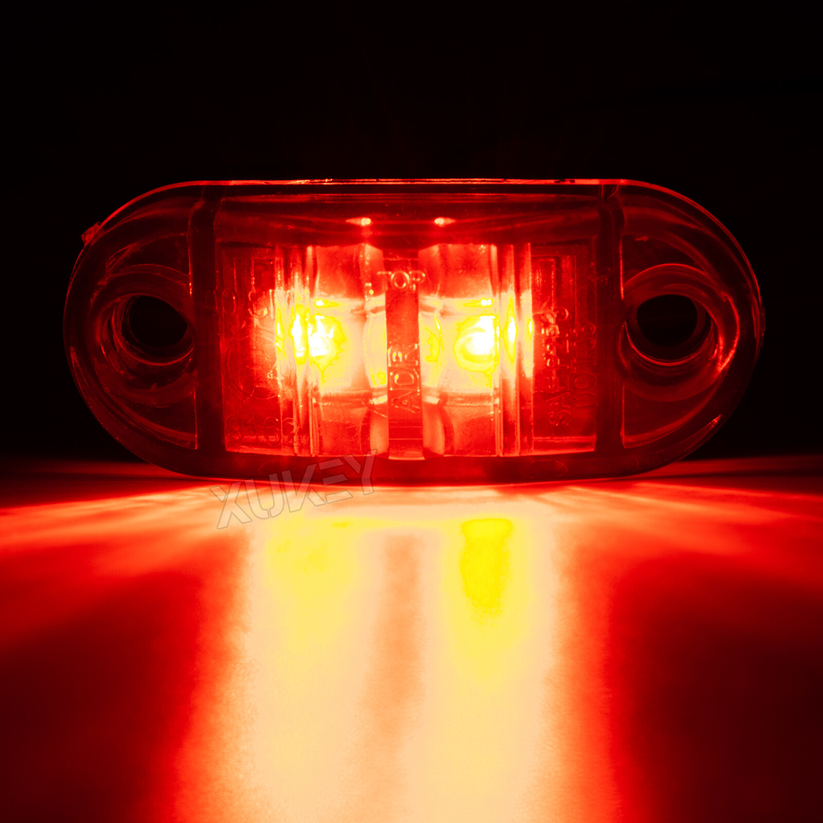 12X 12v-24v Red Led Side Tail Rear Marker Lamp Lights Truck Lorry Bus E ...