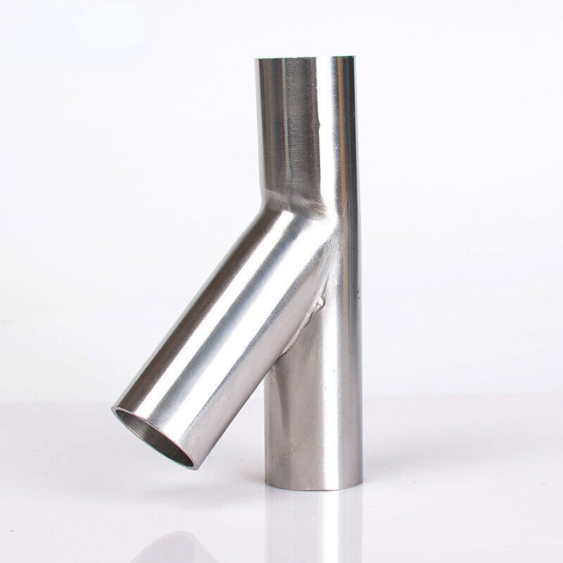 304 Stainless Steel Tee Y Shape Pipe Y-Piece Exhaust Tube Polished 19mm ...