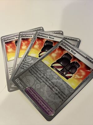 Pokemon - Defiance Vest 162/182 - Paradox Rift - Reverse Holo 2x Reg 2x ...
