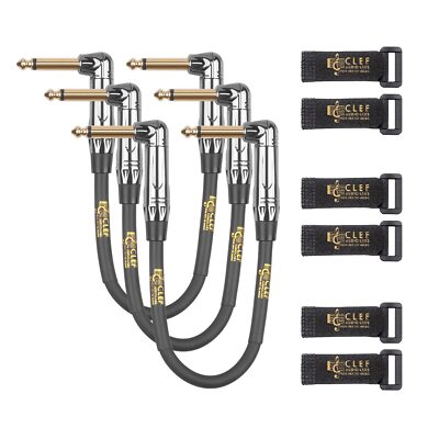 Clef Audio Labs Guitar Patch Cable 6.35mm TS to 6.35mm TS, 6IN -3PK | eBay