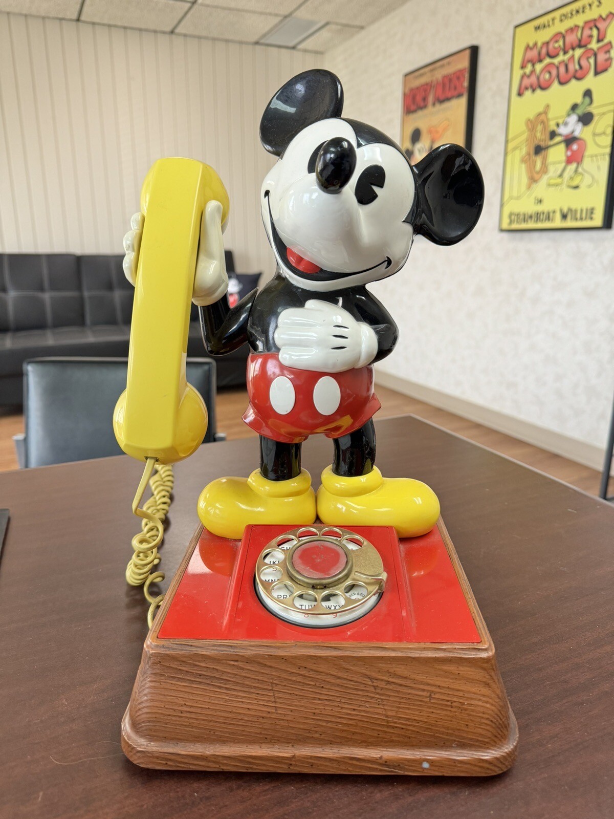 Vintage Original Standing Mickey Mouse Rotary Dial Phone 1976 | eBay