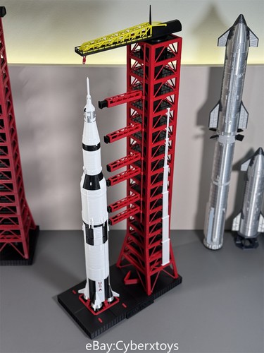 1/200 Scale NASA Saturn V with Launching Tower Frame Model 3D Build ...