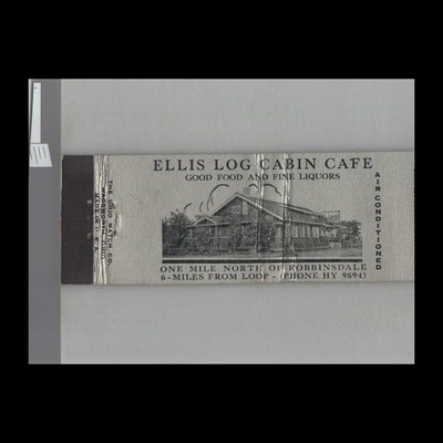 Matchbook Cover Full Length Ellis Log Cabin Cafe Robbinsdale, MN | eBay