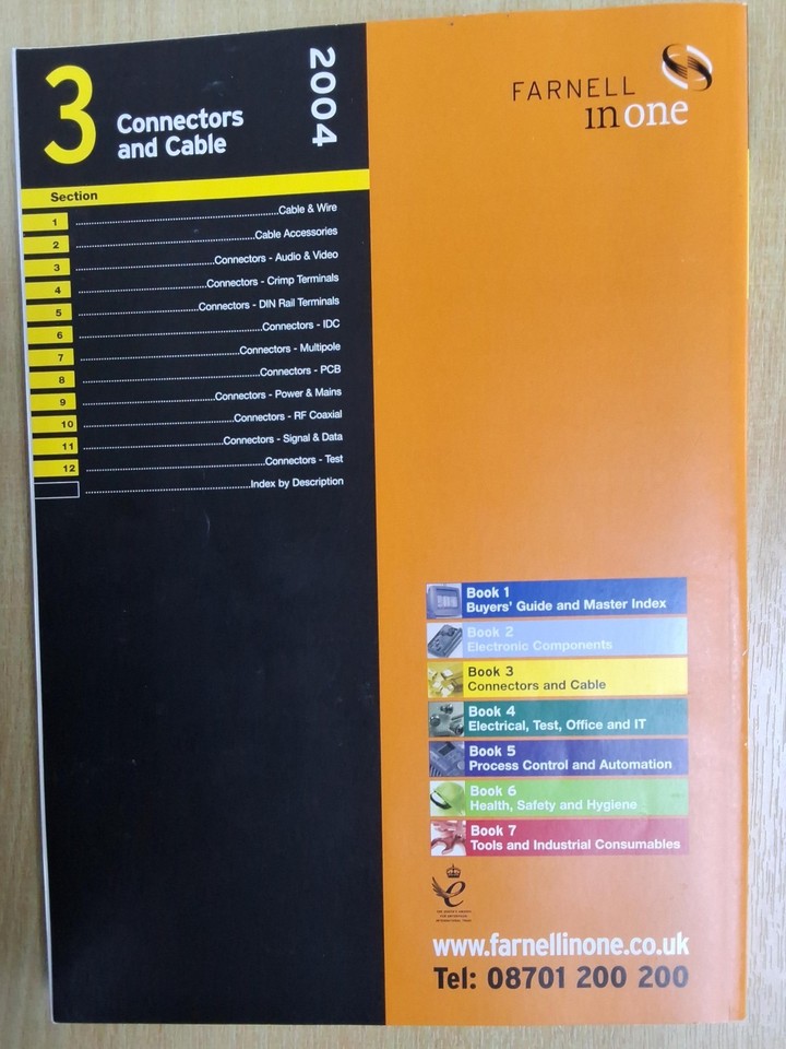 Farnell In One ELECTRONIC COMPONENTS CATALOGUE BOOK 3 - 2004 *Free ...