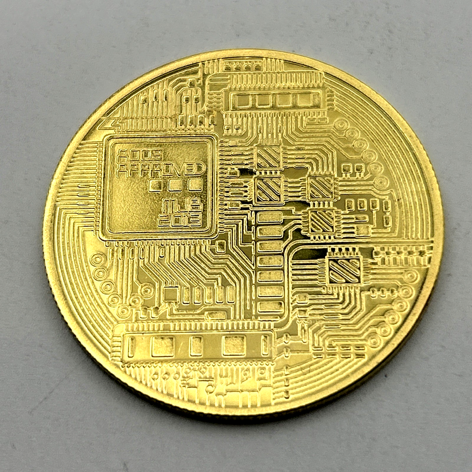 Physical Bit coin Commemorative Token Coins 40mm Gold Finish | eBay