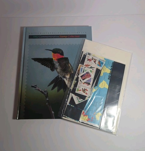 USPS 1992 Commemorative Stamp Collection Book Hardcover WITH Stamps ...
