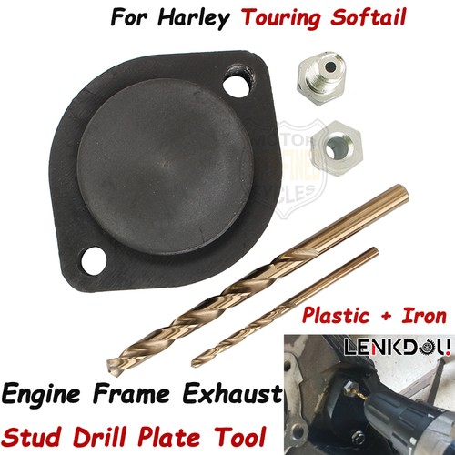 For Harley Touring Softail Engine Frame Exhaust Stud Drill Plate Repair ...