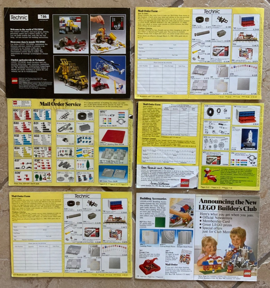 Vintage 1980s Lego Builders Club Legoland Promotional Catalog lot of 4 ...