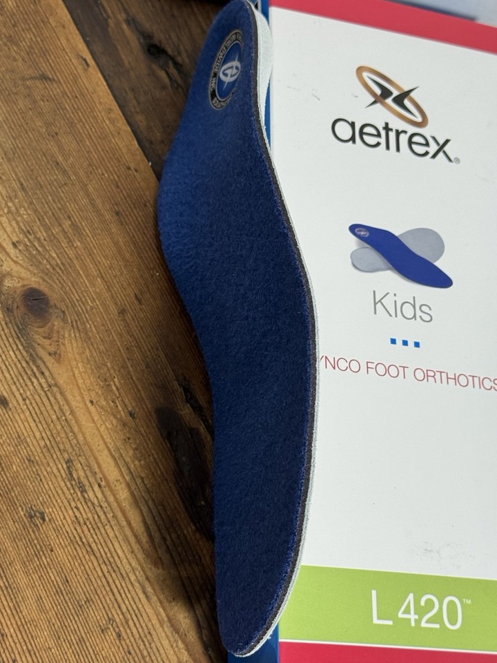 Aetrex Kids Youth L420 Lynco Foot Orthotic Insoles Sz 3 Moisturizer ...