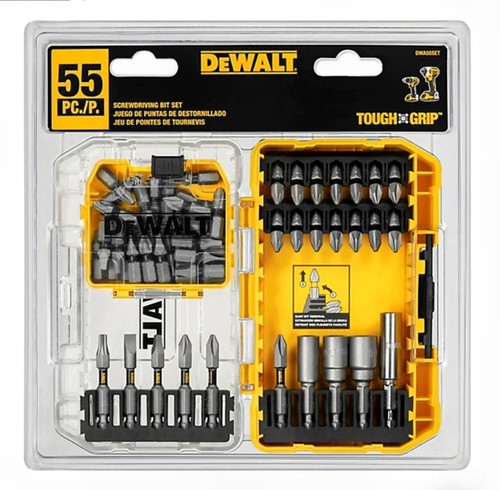 🪛 DeWalt 55 Piece Tough Grip 2.0 Screwdriving Bit Set & Extensions 🛠 | eBay
