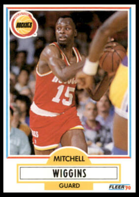 1990 Fleer #75 Mitchell Wiggins Houston Rockets Basketball Card | eBay