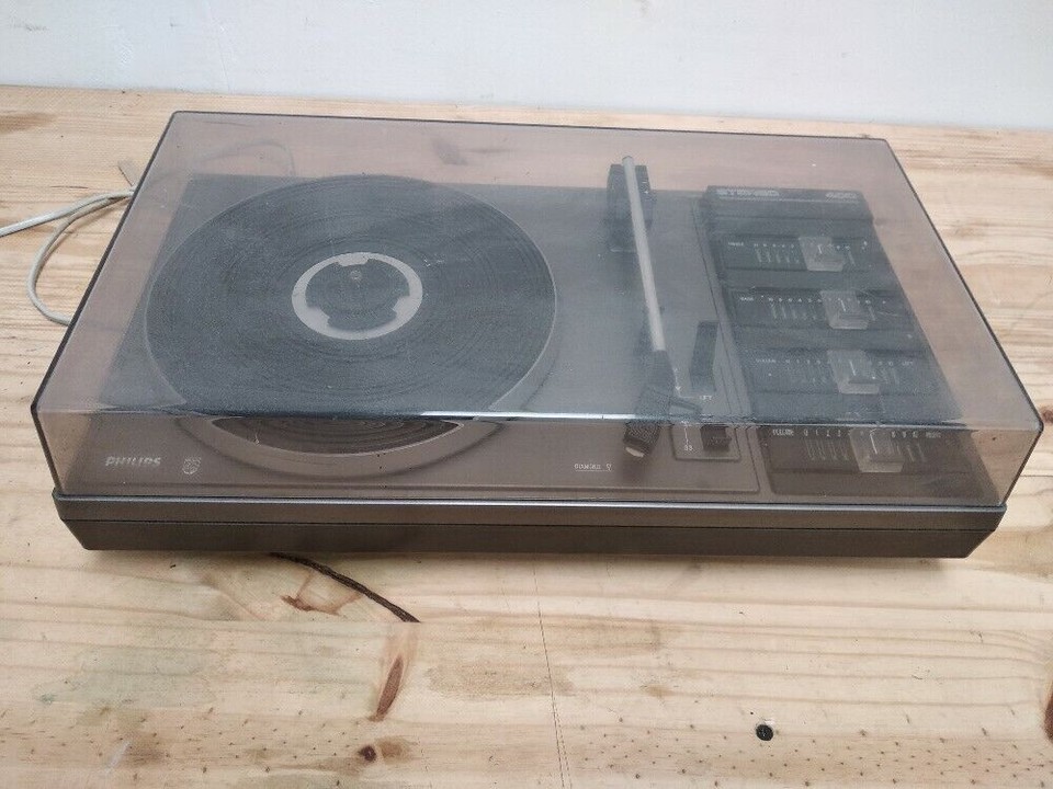 vinyl vintage player Stereo philips type 22 AF 400 working 1980 rare | eBay