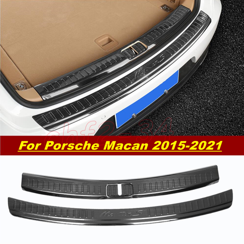 For Porsche Macan 14-2022 Black titanium Rear Bumper Guard Plate ...