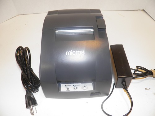 MICROS EPSON TM-U220B M188B Dot Matrix POS Receipt Printer IDN w Power ...