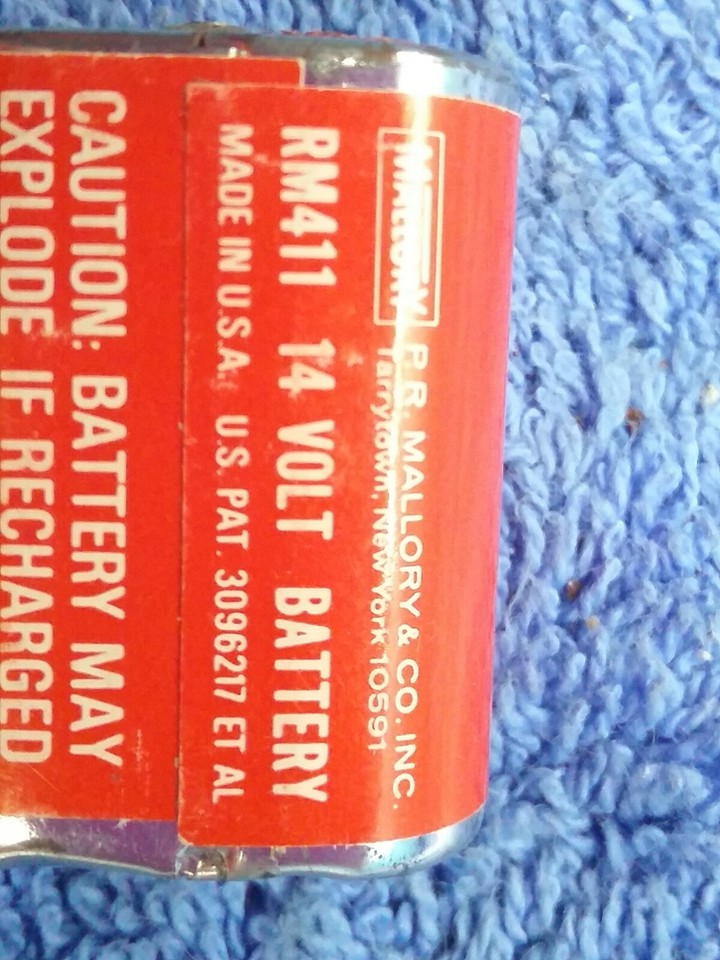 NOS Vintage Mallory 14 Volt MERCURY Batteries Original Package RM 411 ...