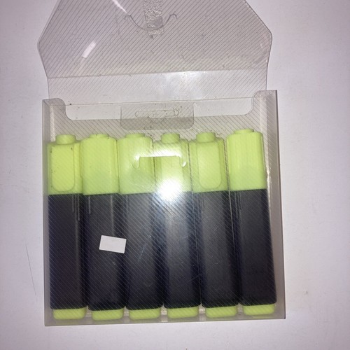 6 x Highlighter Pens. Neon Yellow. Broad chisle nib. NEW | eBay UK