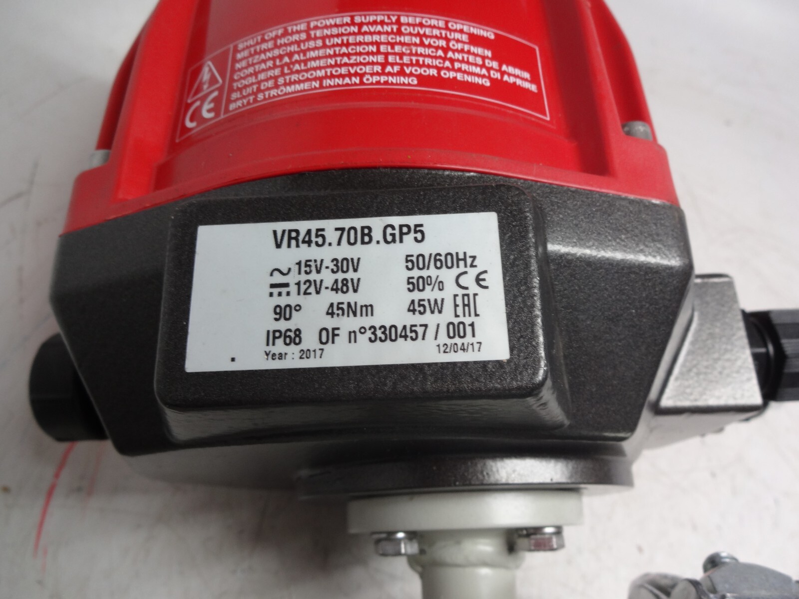 (NEW) JACOB VR45.70B.GP5 15-30V 50/60Hz Actuator With 3857454/10 ...