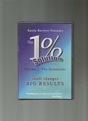 Randy Bartlett: 1% Solution Vol. 1 Essentials Small Changes Big Results [NEW]DVD | eBay