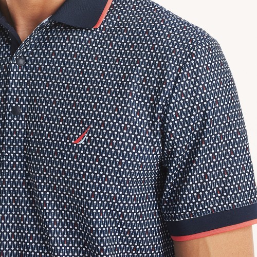 Nautica Mens Navtech Classic Fit Golf Print Polo | eBay
