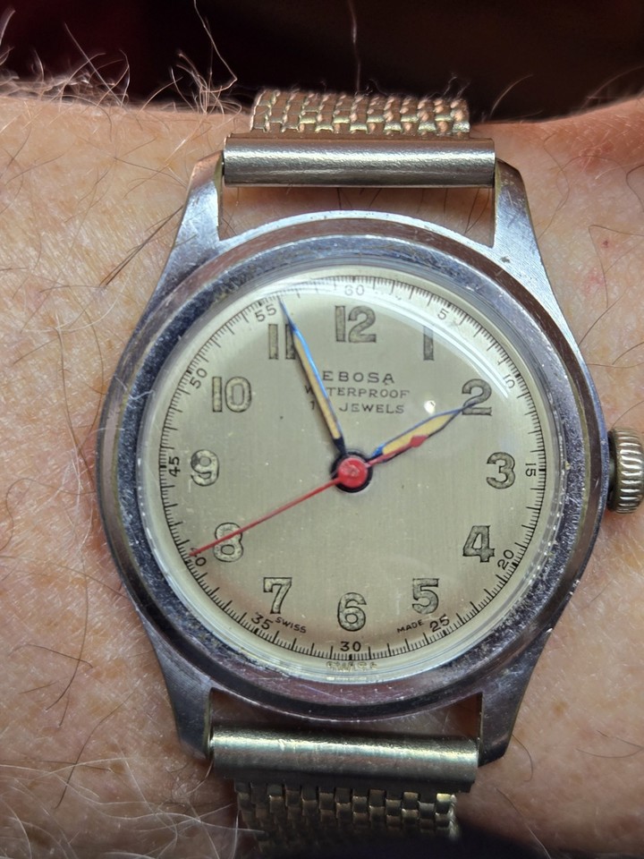 Mens Vintage 15 Jewel Ebosa Military Watch. Ww2 Era. Serviced | eBay