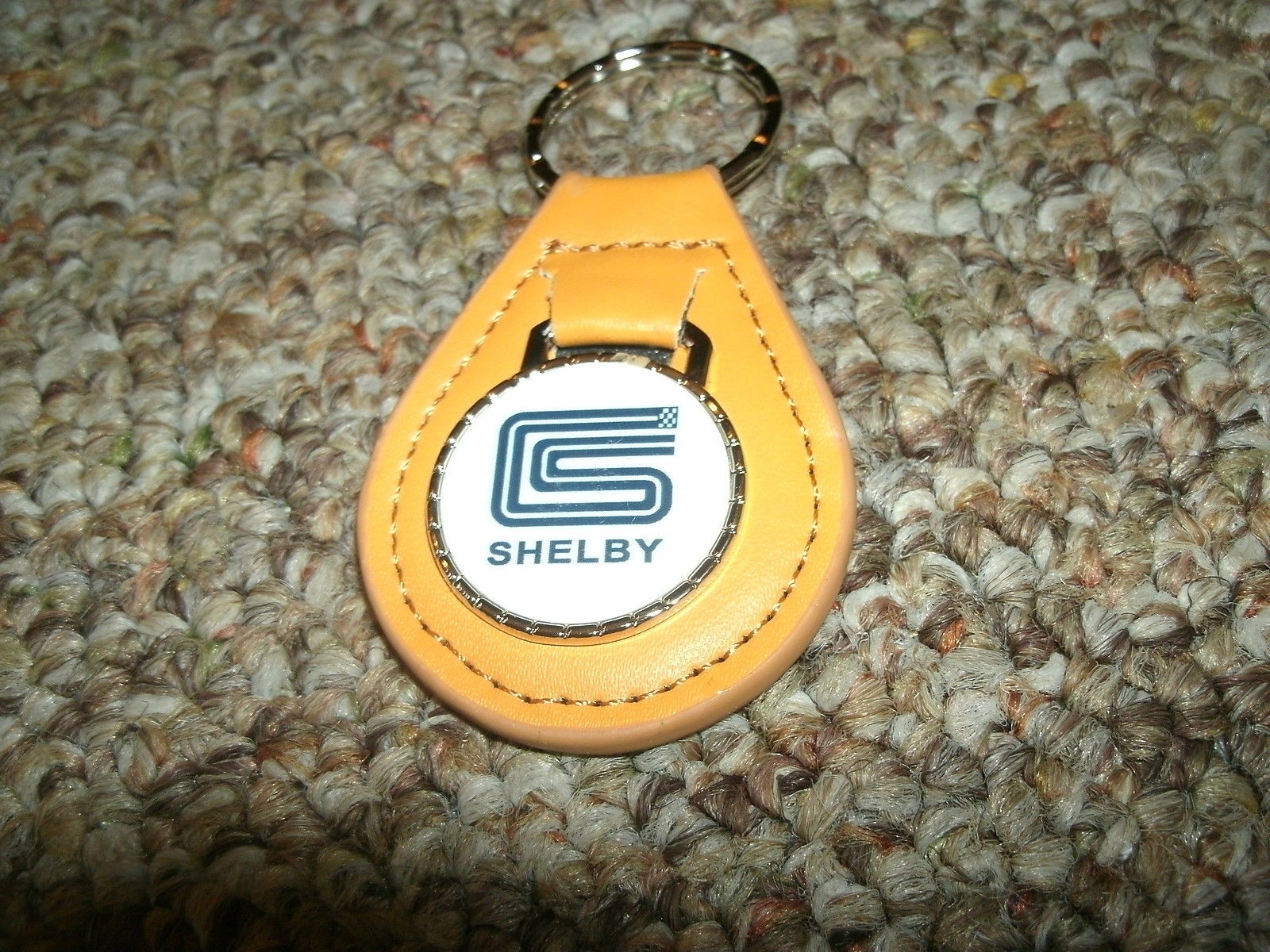 CARROLL SHELBY COBRA EARLY CS LOGO MUSTANG SHELBY KEYCHAIN NEW ORANGE ...