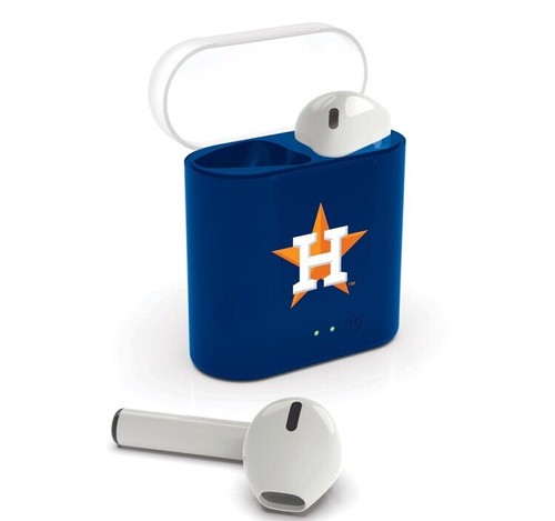 HOUSTON ASTROS TRUE WIRELESS BLUETOOTH EARBUD WITH CHARGING CASE MLB ...