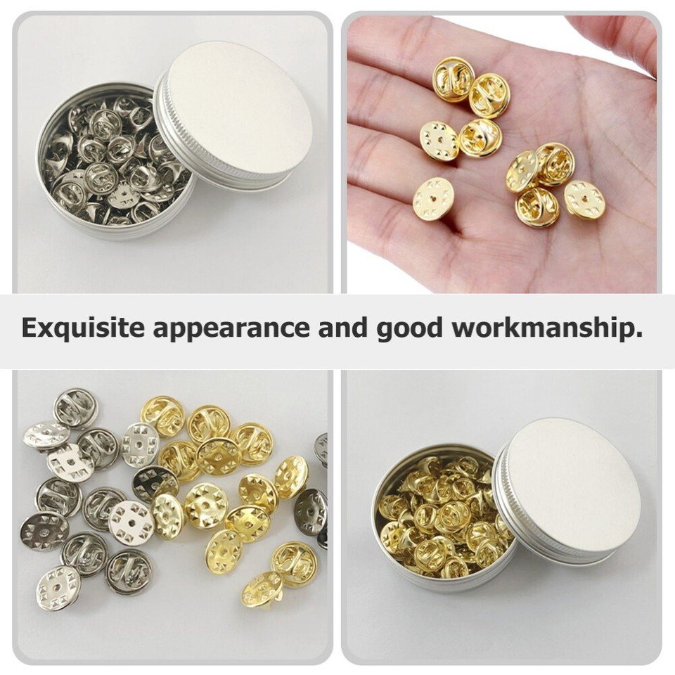 Pin Backings Badge Brooch Buckle Tie Tack Multi-purpose Backs | eBay