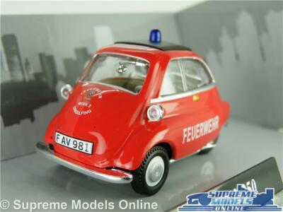 BMW ISETTA 250 MODEL BUBBLE CAR FIRE FEUERWEHR ENGINE RED 1:43 SCALE ...
