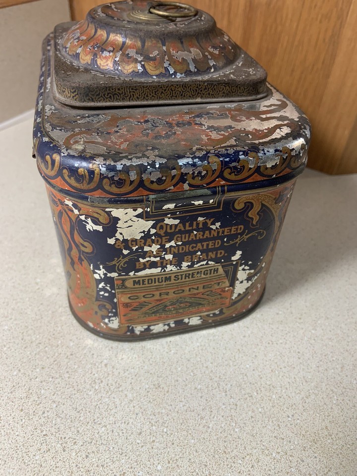 RARE ANTIQUE CAMERON & CAMERON FINEST GRADE MULTI-COLOR HUMIDOR TOBACCO ...