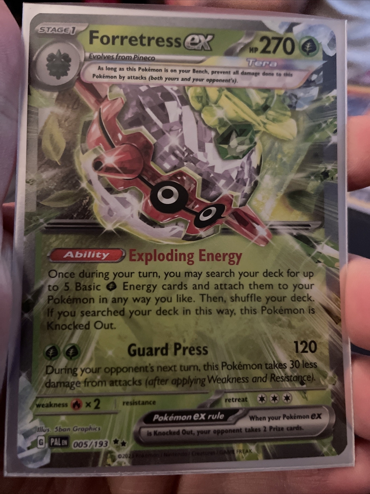 Pokémon TCG Forretress ex Scarlet & Violet - Paldea Evolved 005/193 ...